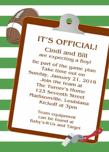 COACH'S CLIPBOARD CUSTOM INVITATION – Rudman's Gifts