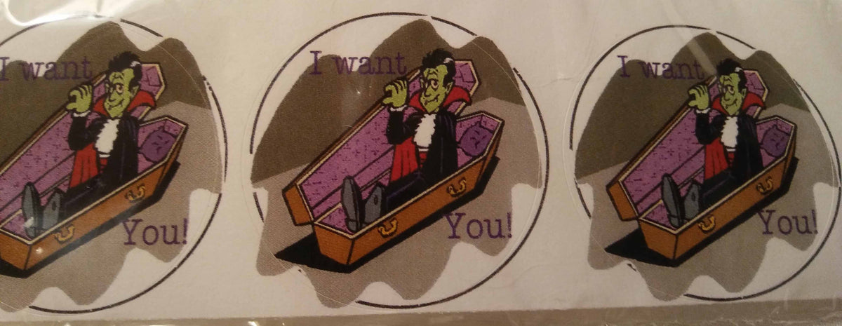 DRACULA CIRCLE STICKERS – Rudman's Gifts